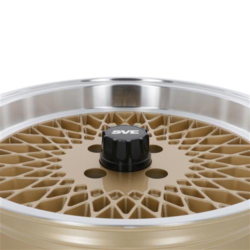 Mustang SVE 4 Lug Fox Body Mesh Wheel - Classic Gold - 17x9 | 79-93