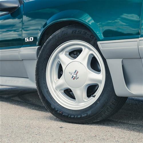 Mustang 4 Lug Pony Wheel & Hankook Tire Kit - 16x7 - Silver (79-93)