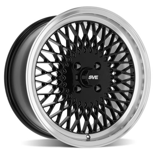 Mustang Fox Body 4 Lug Mesh Wheel Kit - Gloss Black - 17x8/9 | 79-93