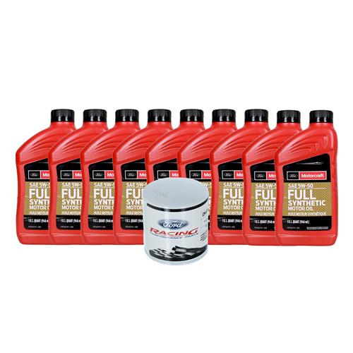 Motorcraft Mustang Oil Change Kit with Ford Racing Filter - 5w50 (13-14)
