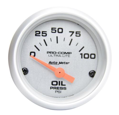 Auto Meter Ultra Lite Oil Pressure Gauge - 2 1/16"
