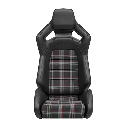Corbeau Sportline RRX Seat - Black w/ Red Plaid Insert | 55022