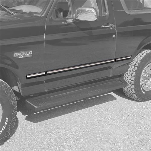 Bronco Body Molding Roll - Black & Chrome (92-96) - LMR