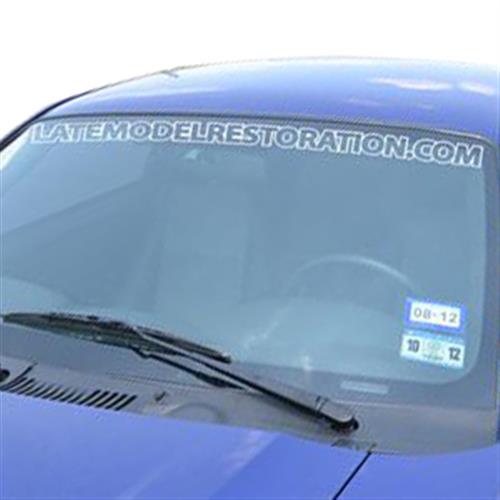 Mustang Latemodelrestoration.Com Windshield Banner White (94-04)