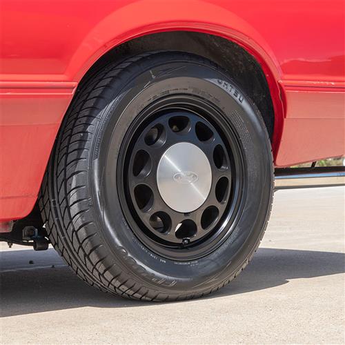 Mustang Fox Body 4 Lug 10-Hole Wheel Kit - 15x7/9 - Black (79-93)