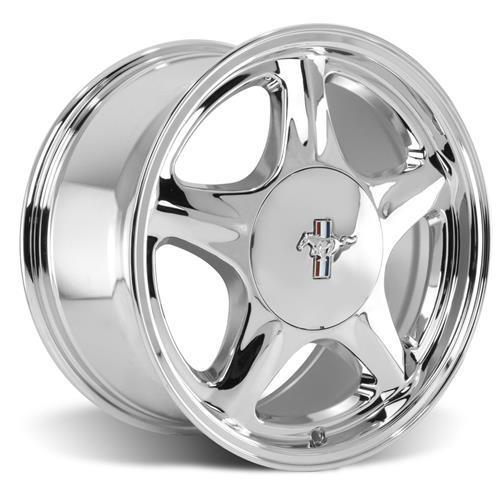 Mustang 5 Lug Pony Wheel & Sumitomo Tire Kit - 17x8/10 - Chrome (79-93)