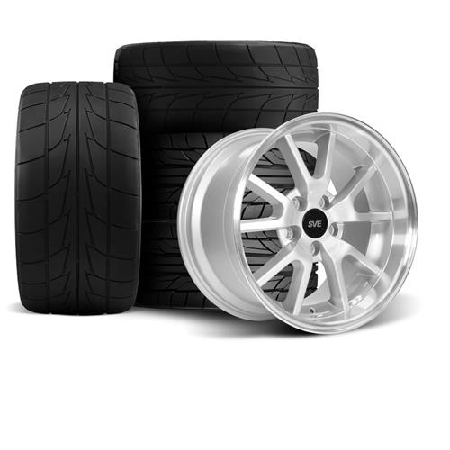 SVE Mustang FR500 Wheel & Drag Radial Tire Kit - 17x9/10.5 - Silver ...