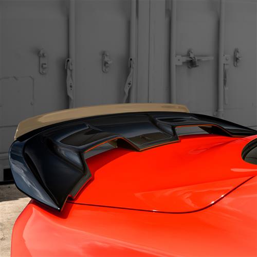 Mustang GT500 Style Rear Spoiler w/ Gurney Flap - Gloss Black (15-23)
