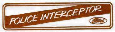Ford Police Interceptor Decal - LMR.com