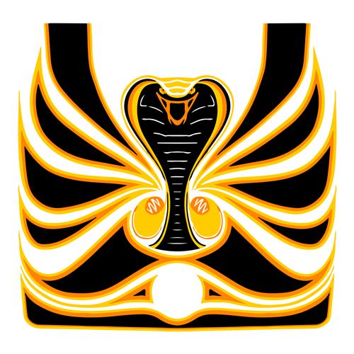 Mustang Cobra Hood & Door Decal Kit - Yellow | (1979)