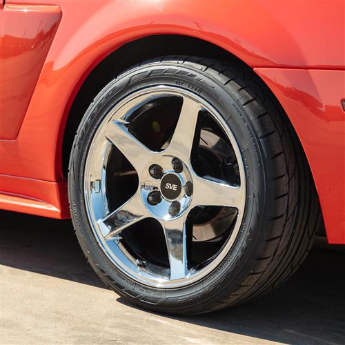 SVE Mustang 03 Cobra Wheel & Nitto Tire Kit - 18x9/10 - Chrome (94-04)
