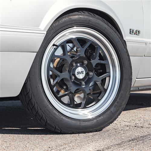 SVE Mustang Drag Comp Wheel & Tire Kit - 17x4.5 & 15x10 - Gloss Black ...