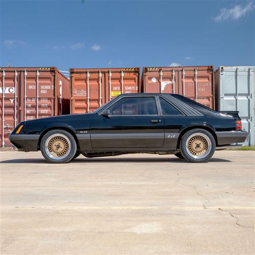 Mustang Fox Body 4 Lug Mesh Wheel Kit - Classic Gold - 17x8/9 | 79-93