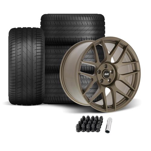 SVE Mustang R357 Wheel & Petlas Tire Kit - 19x10 - Satin Bronze (05-14)