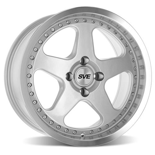 SVE Fox Body Saleen SC Style Wheel Kit - Silver w/ Rivets - 17x8/9