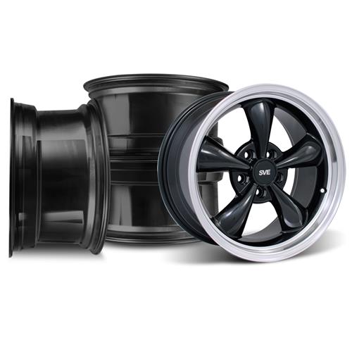 Mustang Bullitt Wheel Kit - 17x9/10.5 Black (94-04)