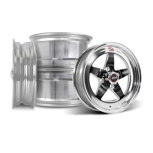 Weld Mustang RT-S Wheel Kit - 15x4/15x8 Black (79-93)