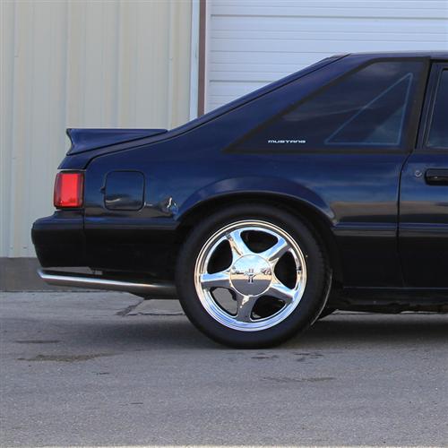 Mustang Staggered Pony Wheel & Tire Kit - 17x8/10 Chrome (79-93 ...